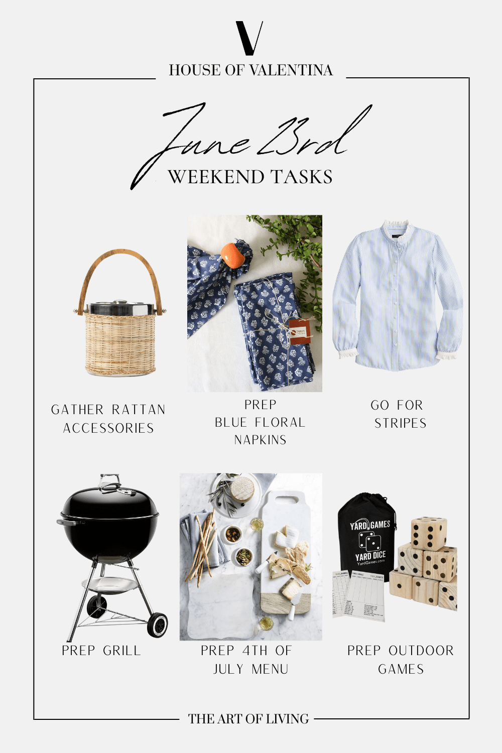 Weekend Tasks for June 23